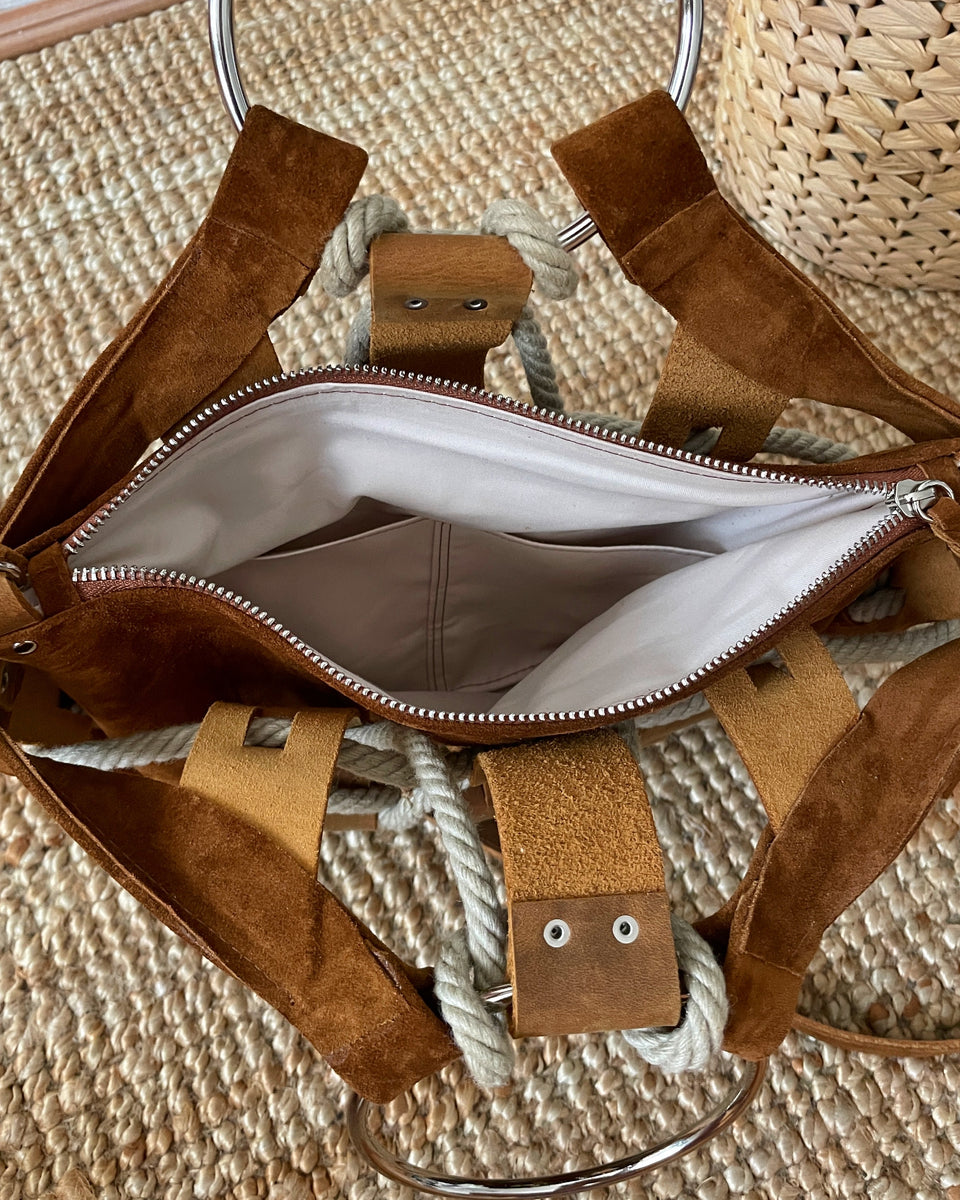 ROPE O-RING BAG CHOCOLATE – Karmacsi - THE URBAN BOHEMIAN