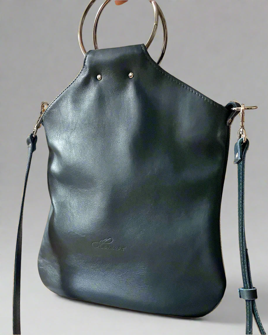 STEEL BLUE O-RING BAG – Karmacsi - THE URBAN BOHEMIAN